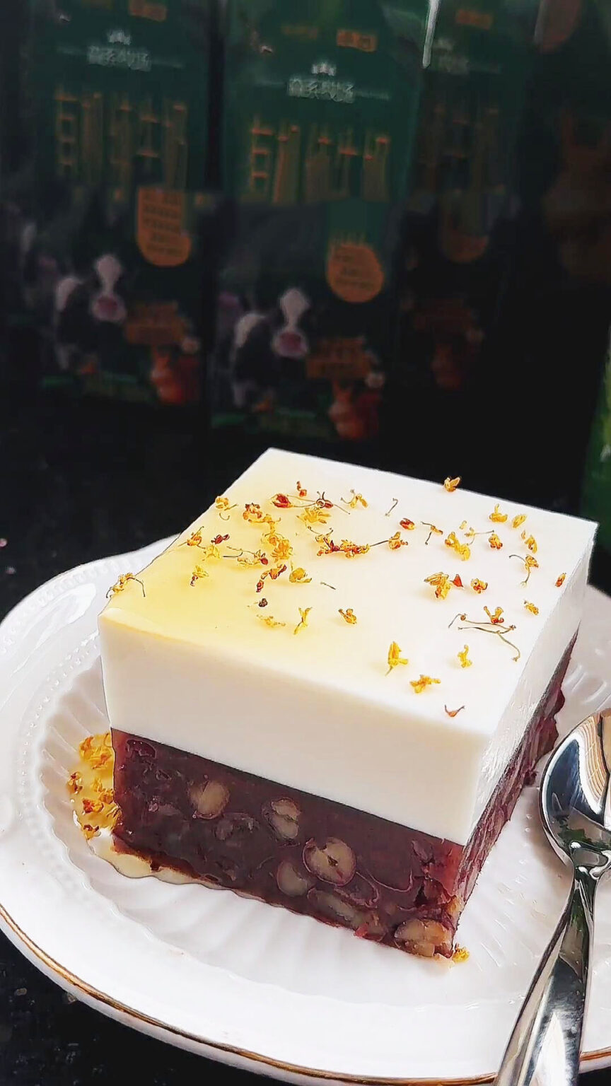Red Bean Pudding with Coconut Milk - Nana With Chopstick