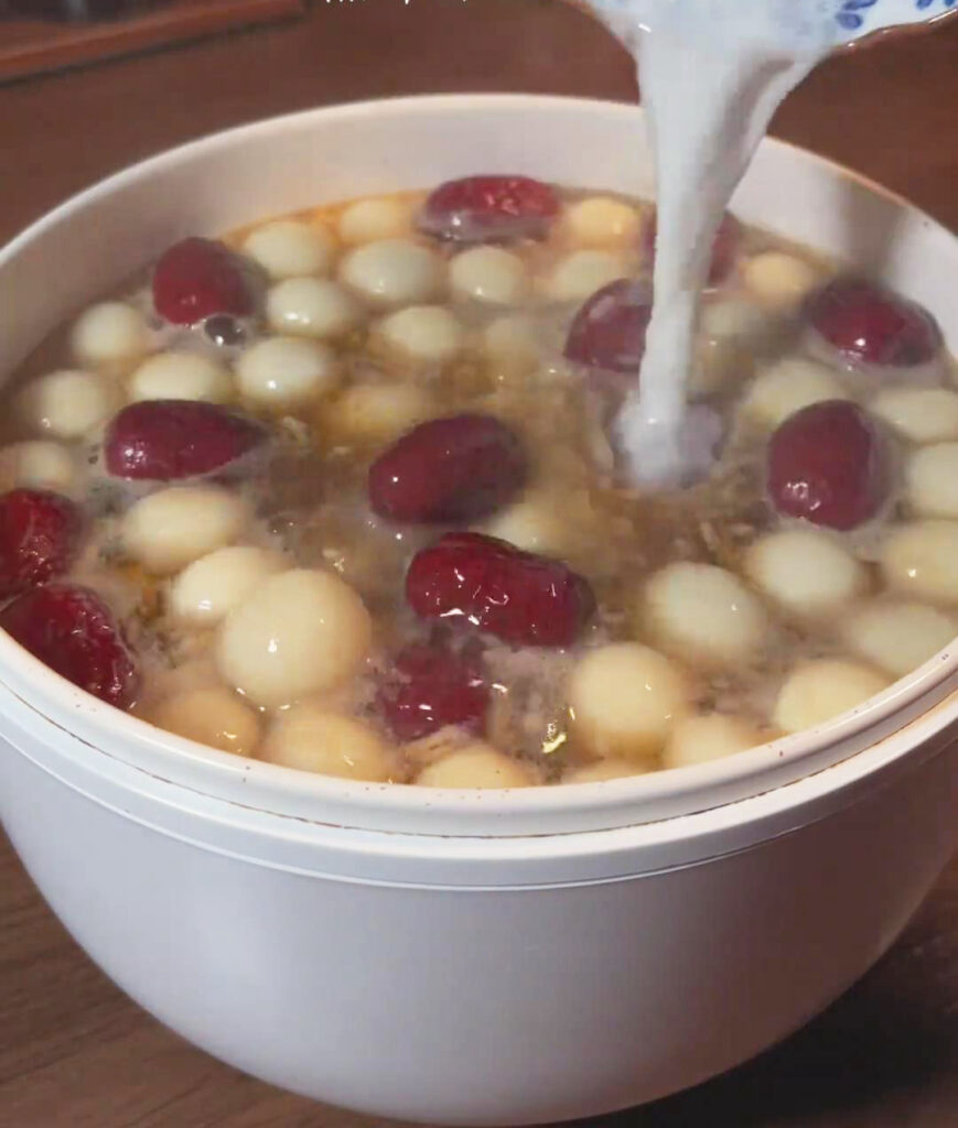 Sweet Fermented Rice Tang Yuan (Jiu Niang Tang Yuan) - Nana With Chopstick