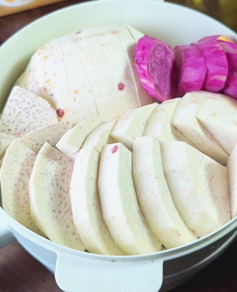 How to Make Taro Paste - Nana With Chopstick