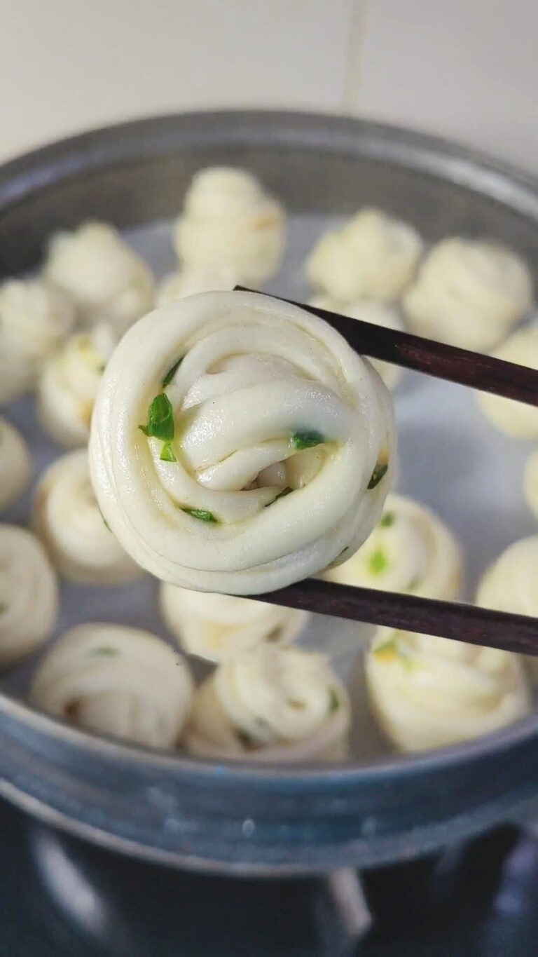 Chinese Flower Rolls - Hua Juan Recipe - Nana With Chopstick