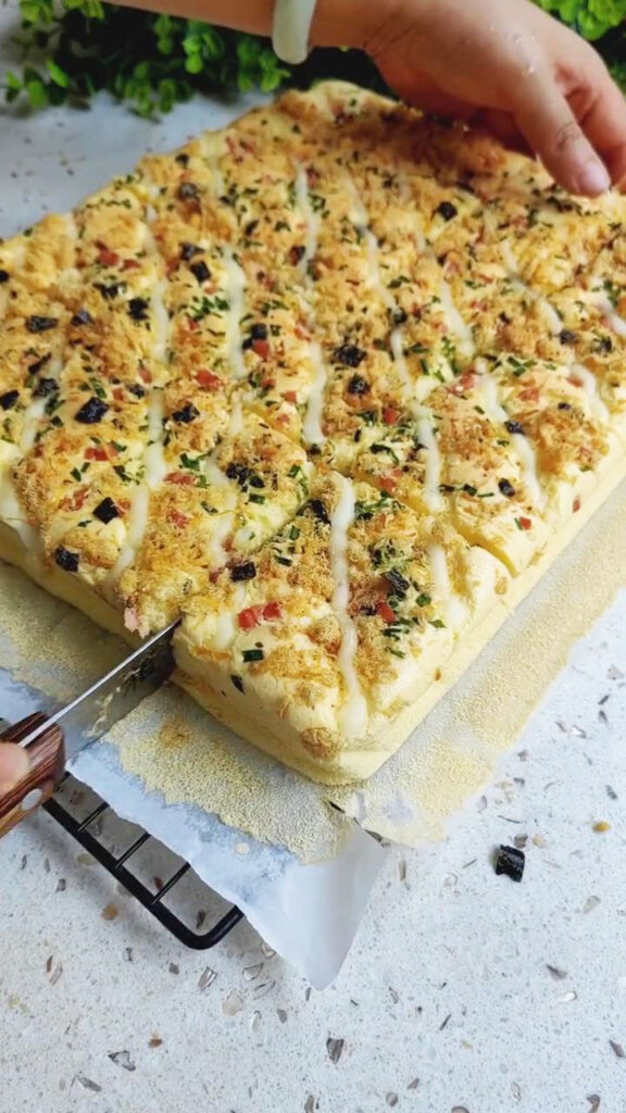 Pork Floss Cake With Green Onion Recipe - Nana With Chopstick