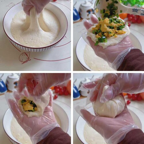 Easy Pan-Fried Chive Buns (No-Knead) - Nana With Chopstick