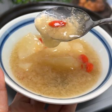 Easy Chinese Snow Pear & White Fungus Dessert Soup - Nana With Chopstick